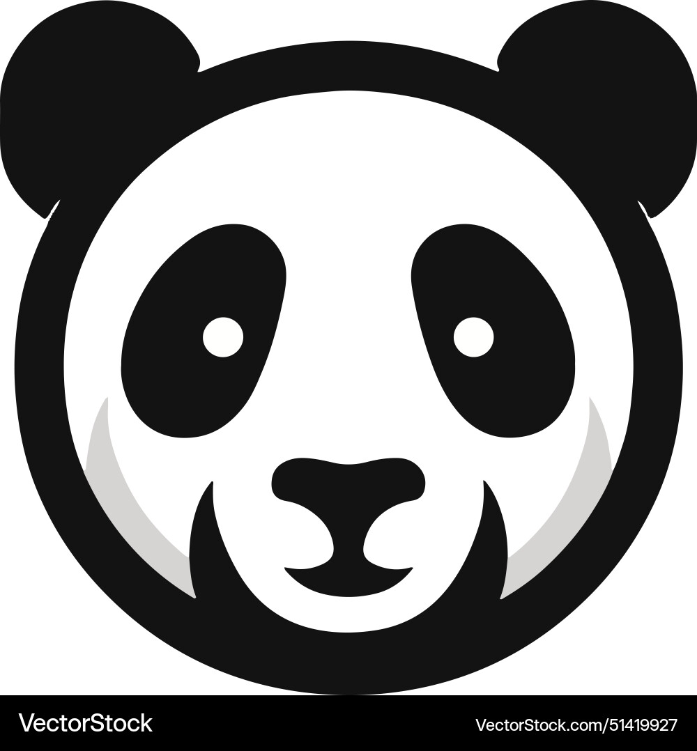 Minimal modern panda Royalty Free Vector Image