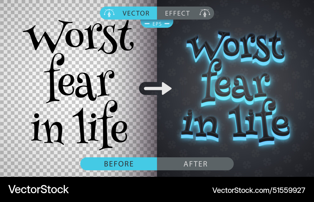 Night glow - editable text effect font style Vector Image