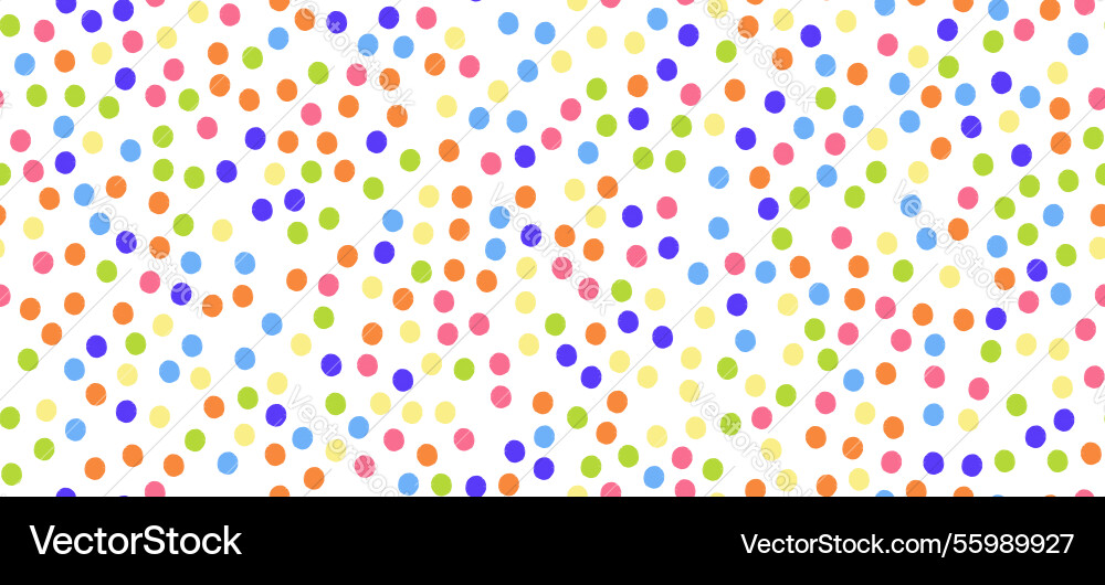 Seamless crayon dot pattern with whimsical Vector Image