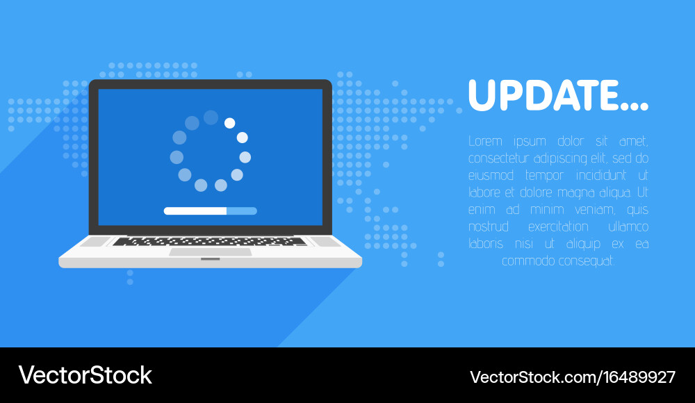 System software update and upgrade concept Vector Image