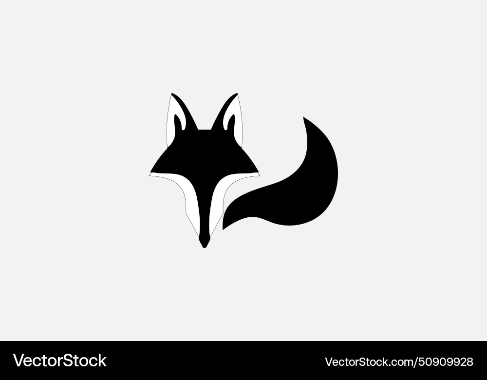 Beautiful minimal style cross fox icon design Vector Image