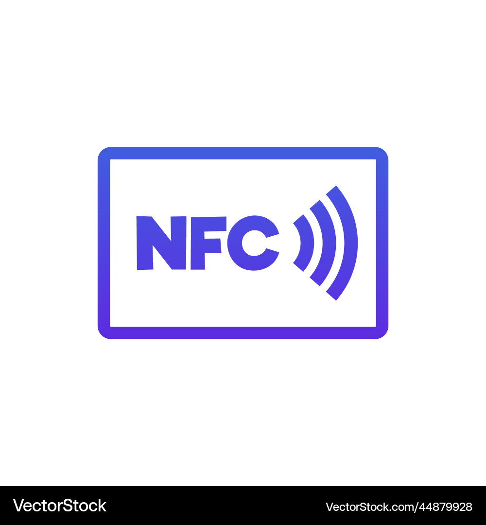 Nfc Technology Logo Premium Vector | NFC Technology In A Smartphone
