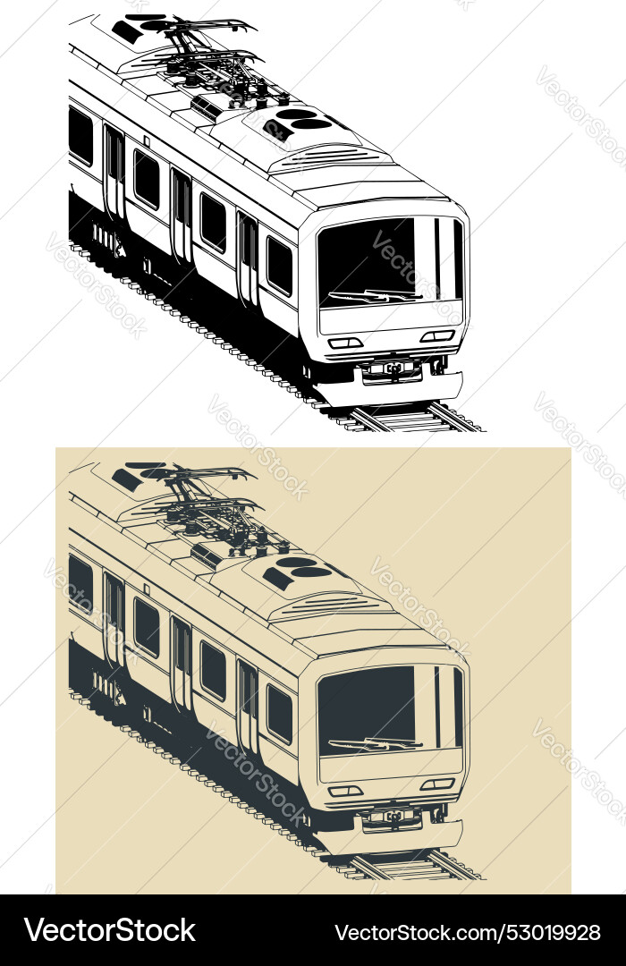 City train close up Royalty Free Vector Image - VectorStock
