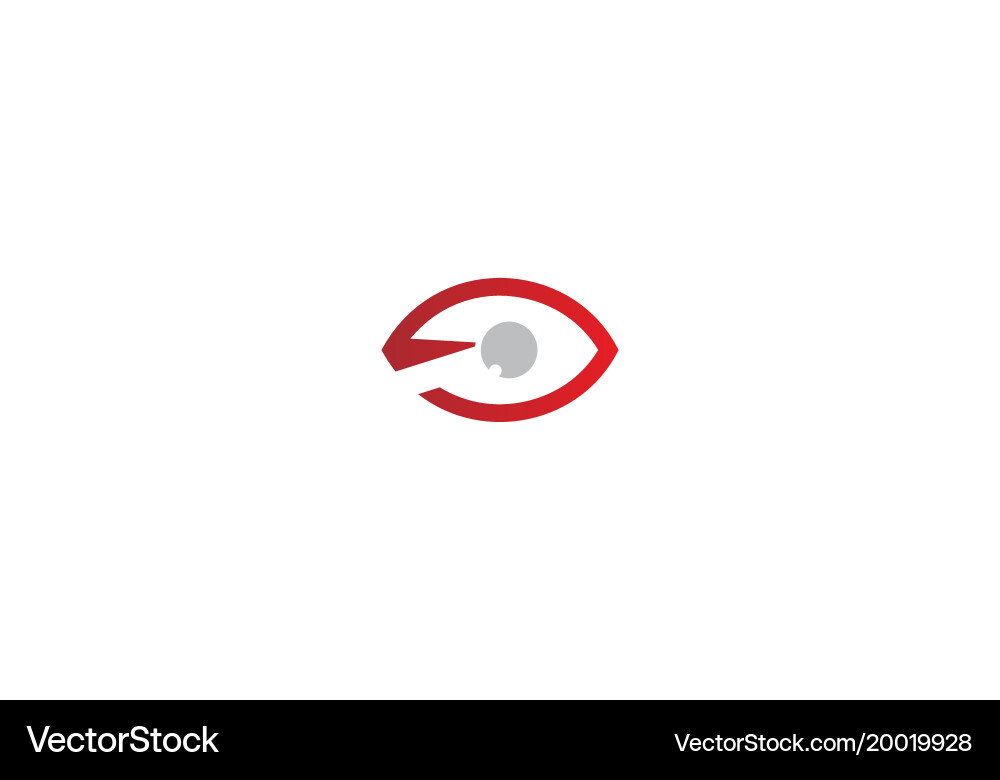 Eye optic monitor logo Royalty Free Vector Image
