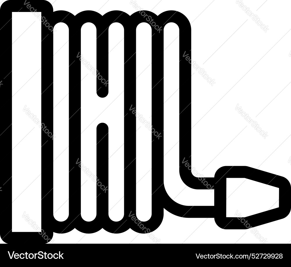 Fire hose reel icon showing firefighting equipment
