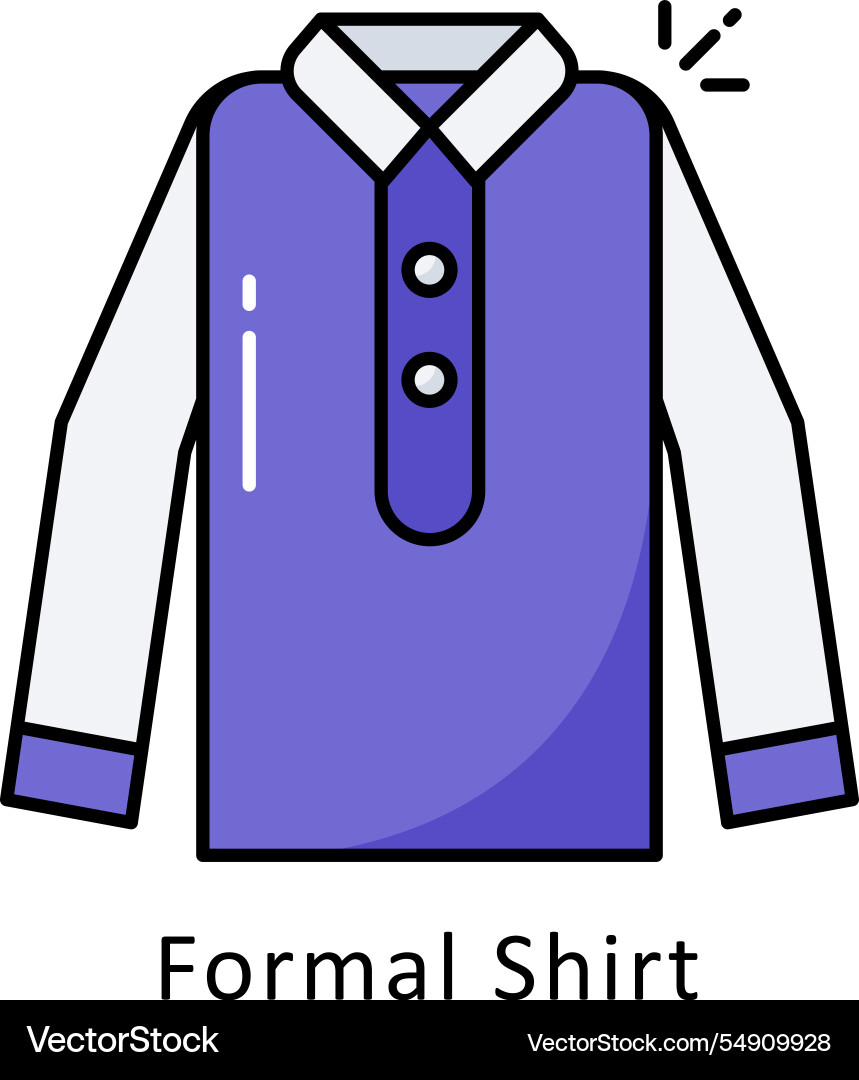 Formal filled outline icon Royalty Free Vector Image