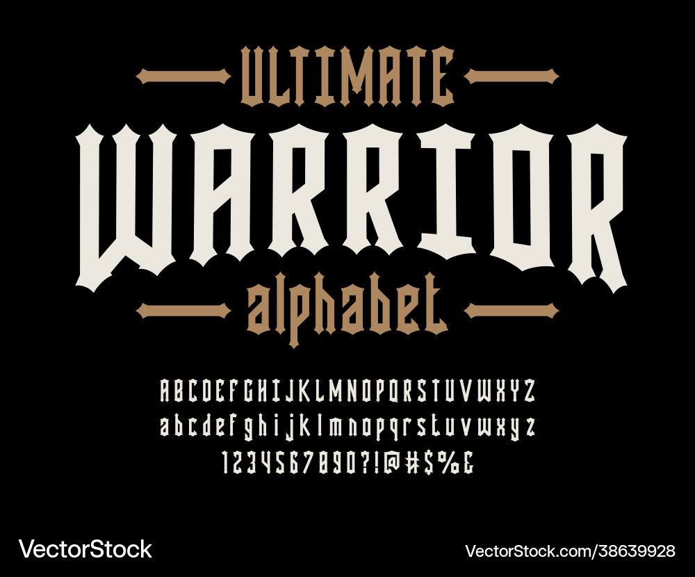 Gothic font Royalty Free Vector Image - VectorStock