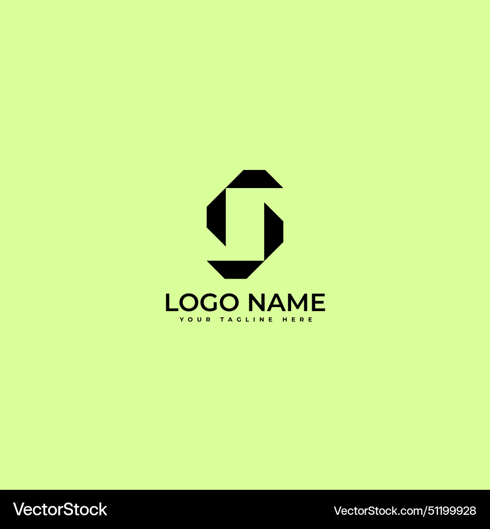 Minimal initial s logo letter creative elegant Vector Image