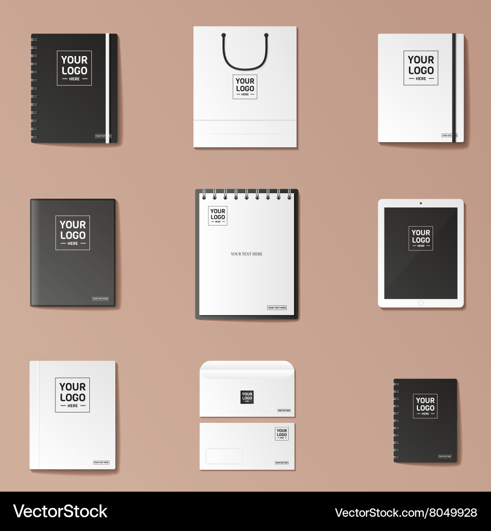 Mock up set Royalty Free Vector Image - VectorStock