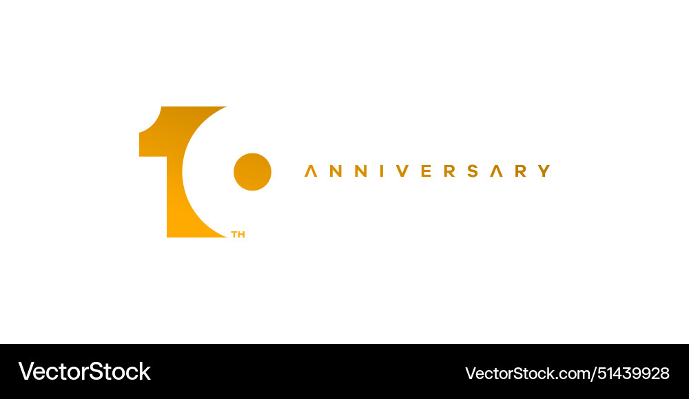 Modern and elegant number 10 logo design Vector Image