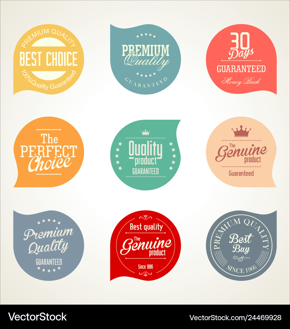 Modern badges collection 2 Royalty Free Vector Image