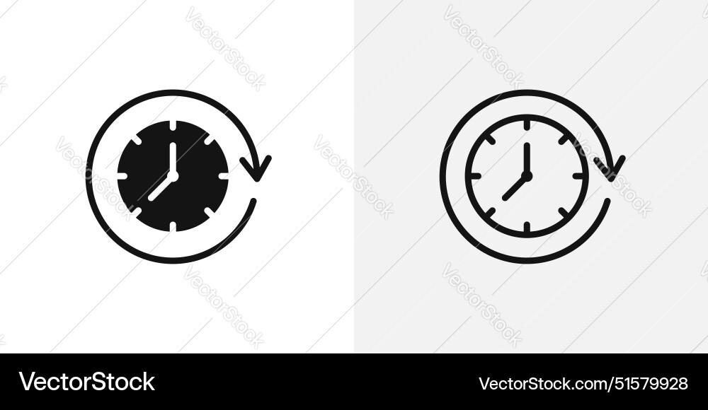 Time forward icon set Royalty Free Vector Image