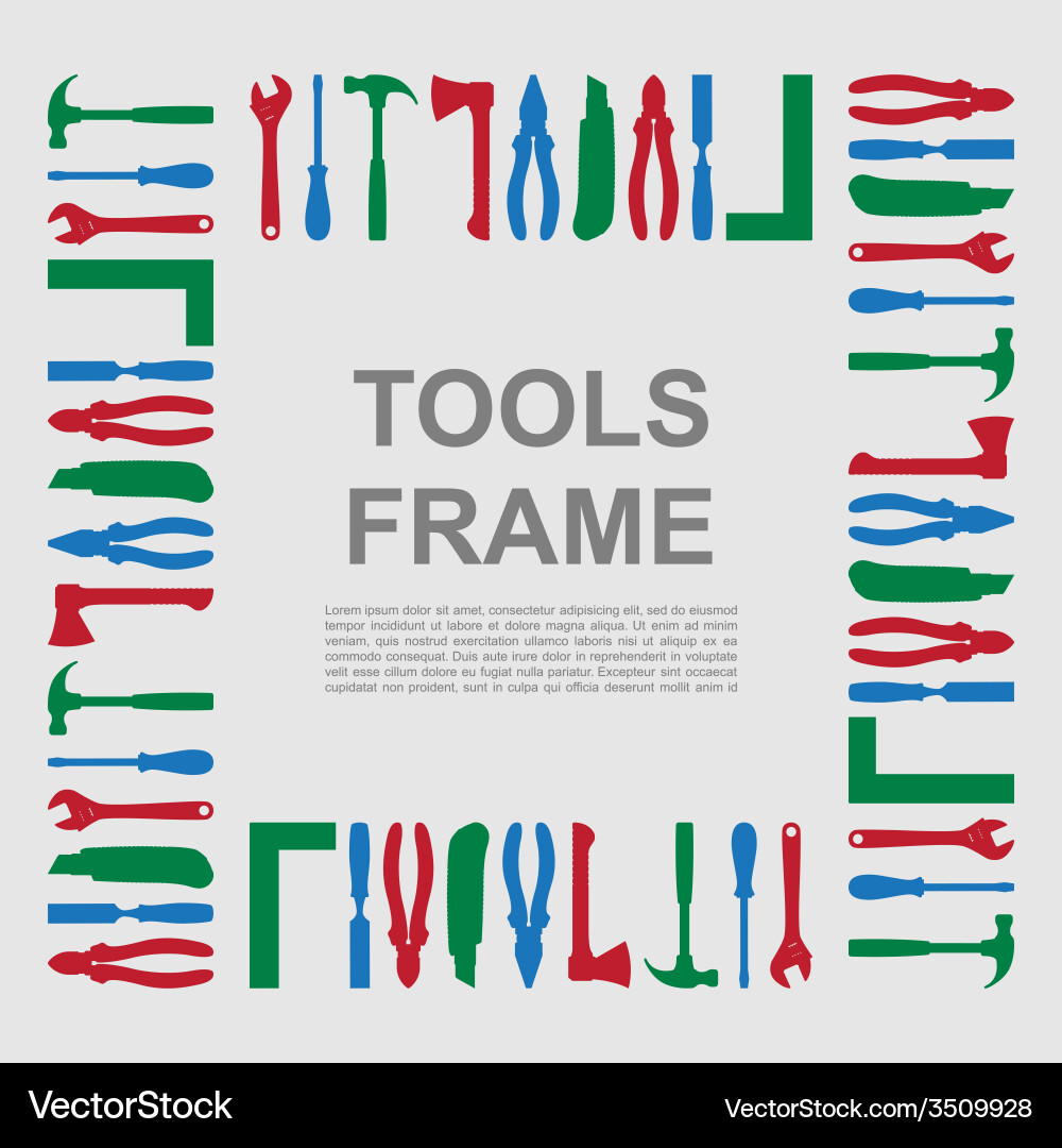 Tools frame 3 Royalty Free Vector Image - VectorStock