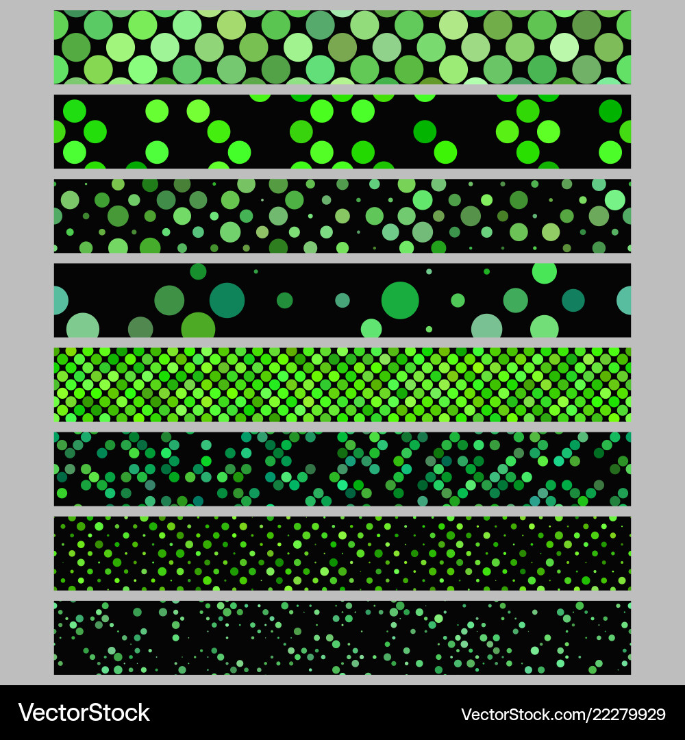 Abstract circle pattern web banner background set Vector Image