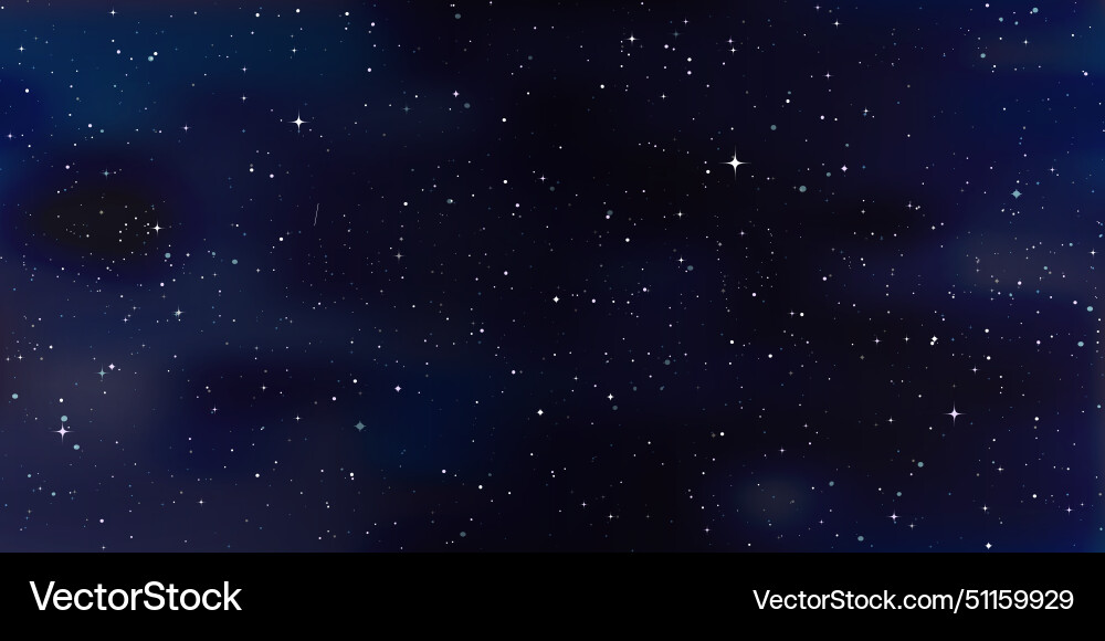 Blue starry sky seamless pattern Royalty Free Vector Image