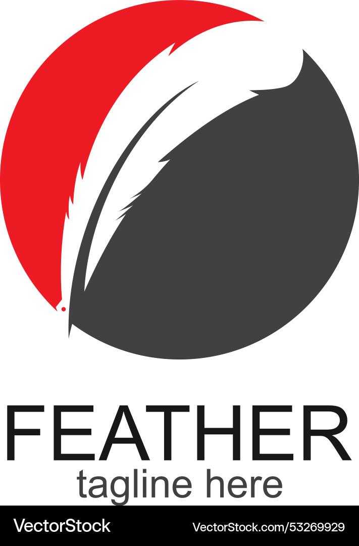 Feather logo Royalty Free Vector Image - VectorStock