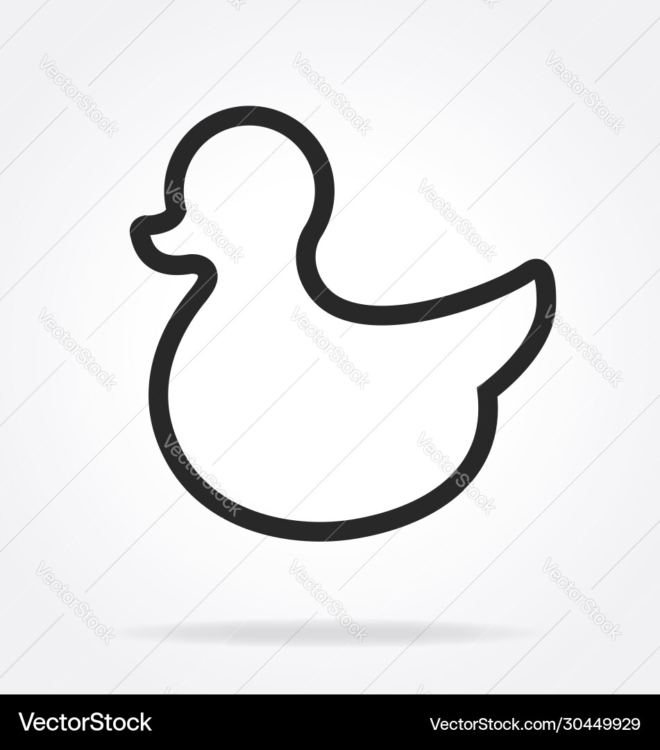 Simple duck outline Royalty Free Vector Image - VectorStock