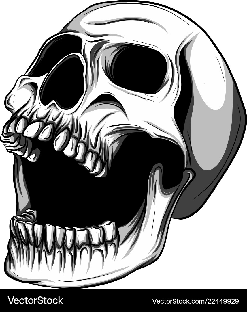 Skull collection hand Royalty Free Vector Image