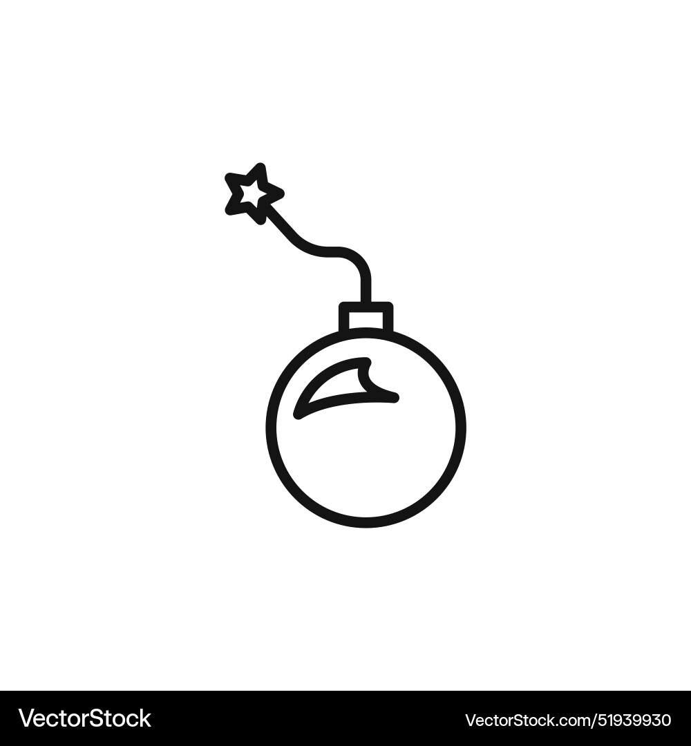 Bomb icon logo sign outline Royalty Free Vector Image
