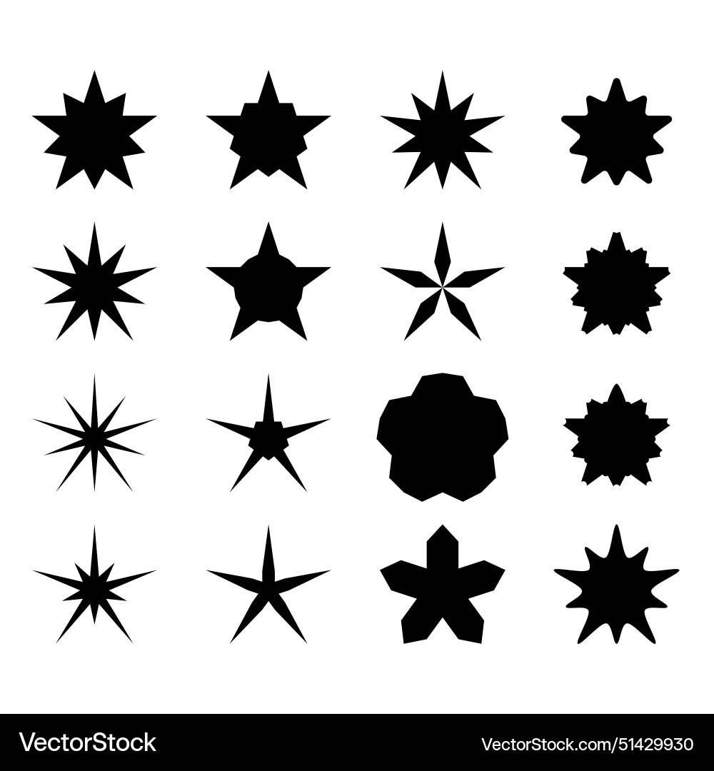 Double star shape has been transformed Royalty Free Vector