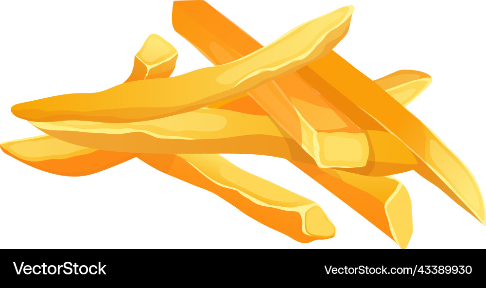 French fries cartoon Royalty Free Vector Image