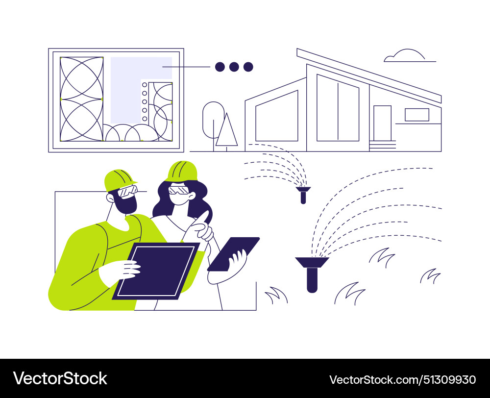 Irrigation system plan abstract concept Royalty Free Vector Irrigation system plan abstract concept Royalty Free Vector