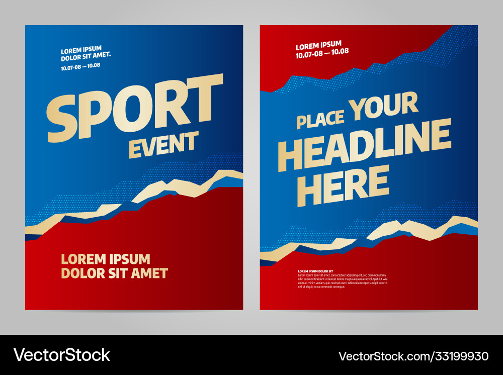 Layout poster template design for sport event Vector Image
