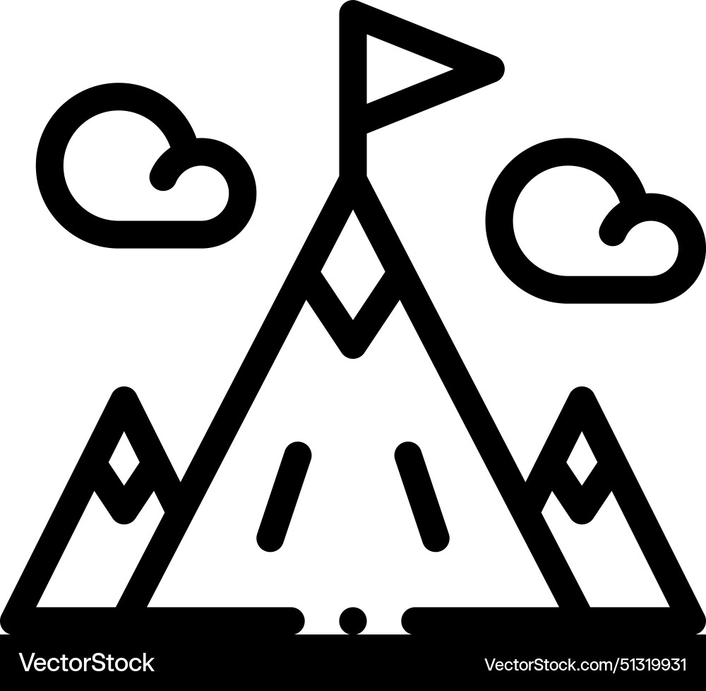 Achievement icon thin linear style design Vector Image