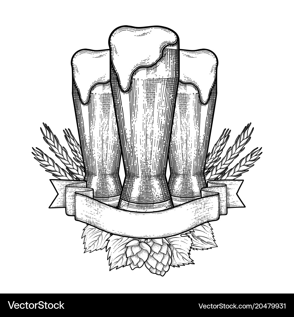 Graphic beer design Royalty Free Vector Image - VectorStock