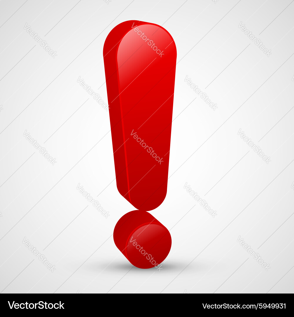 Red Exclamation Point Royalty Free Vector Image
