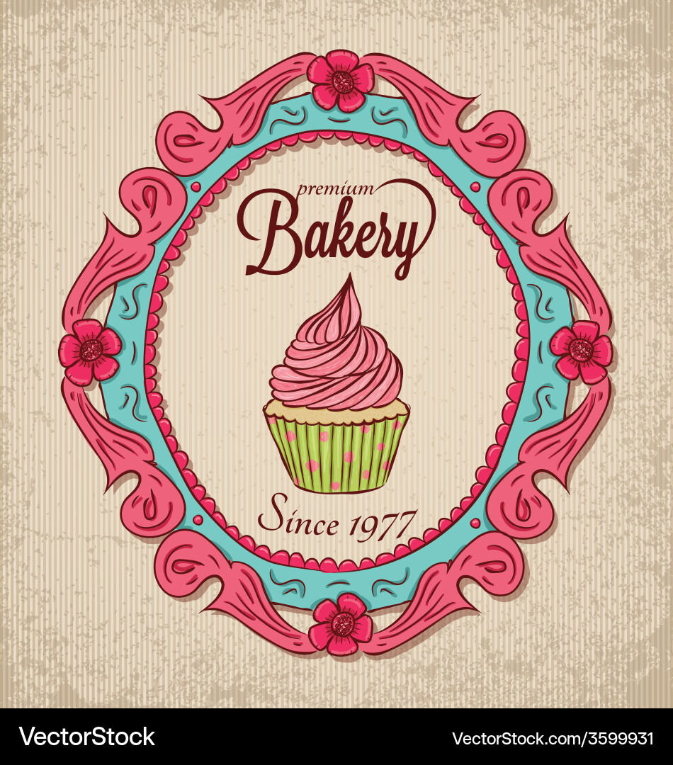 Vintage Bakery Frame Royalty Free Vector Image