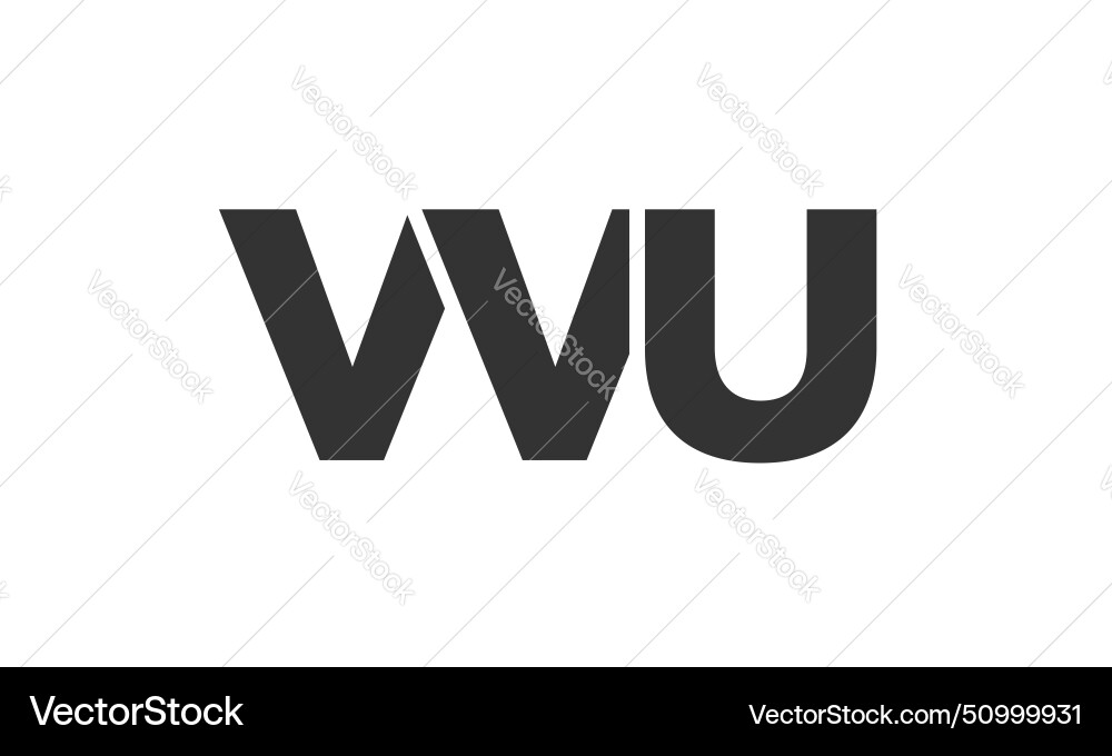 Vvu logo design template with strong and modern Vector Image