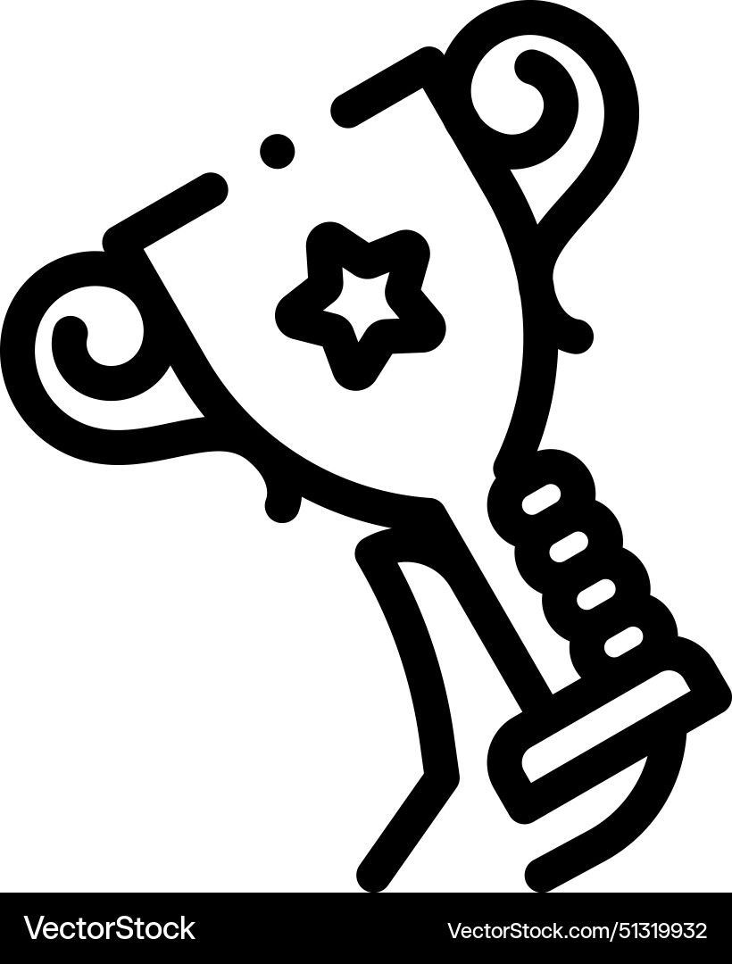 Achievement icon thin linear style design Vector Image