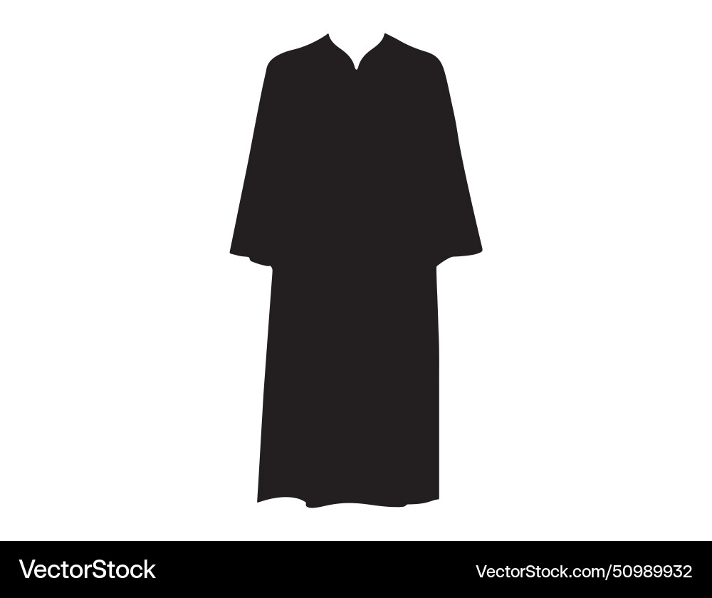 Graduation gown silhouette art Royalty Free Vector Image