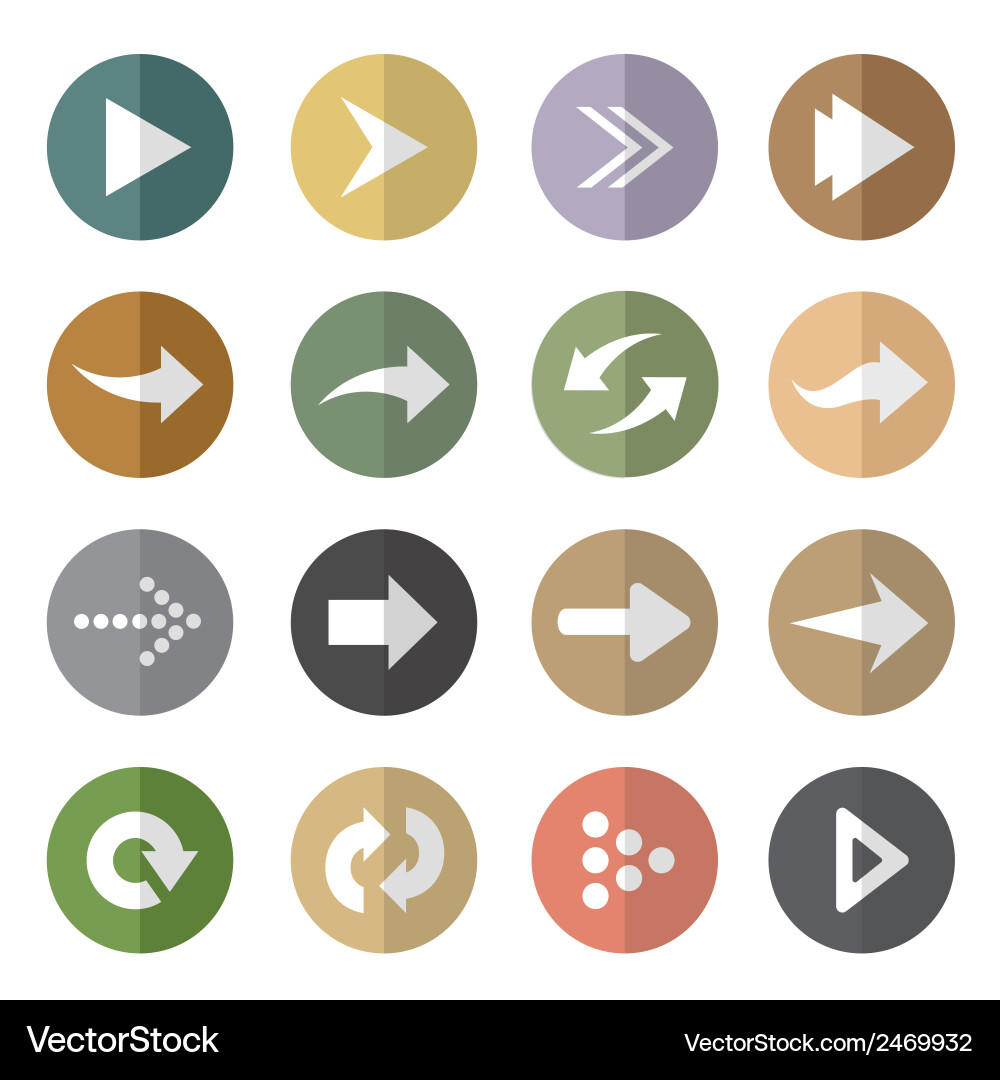 Group of arrow in the circle Royalty Free Vector Image