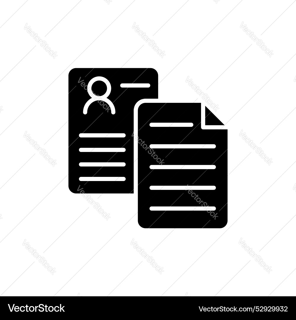 Personal documents icon set international Vector Image