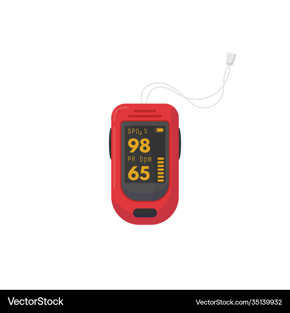Pulse oximeter device Royalty Free Vector Image
