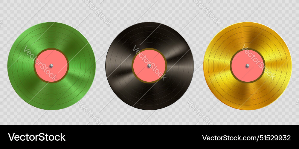 Retro vinyl disc vintage collection Royalty Free Vector