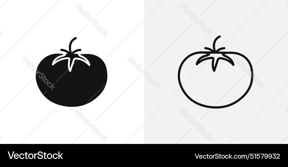 Tomato icon set Royalty Free Vector Image - VectorStock
