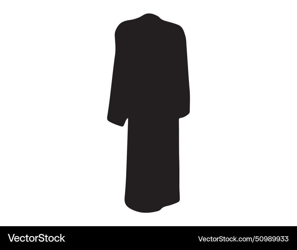 Graduation gown silhouette art Royalty Free Vector Image