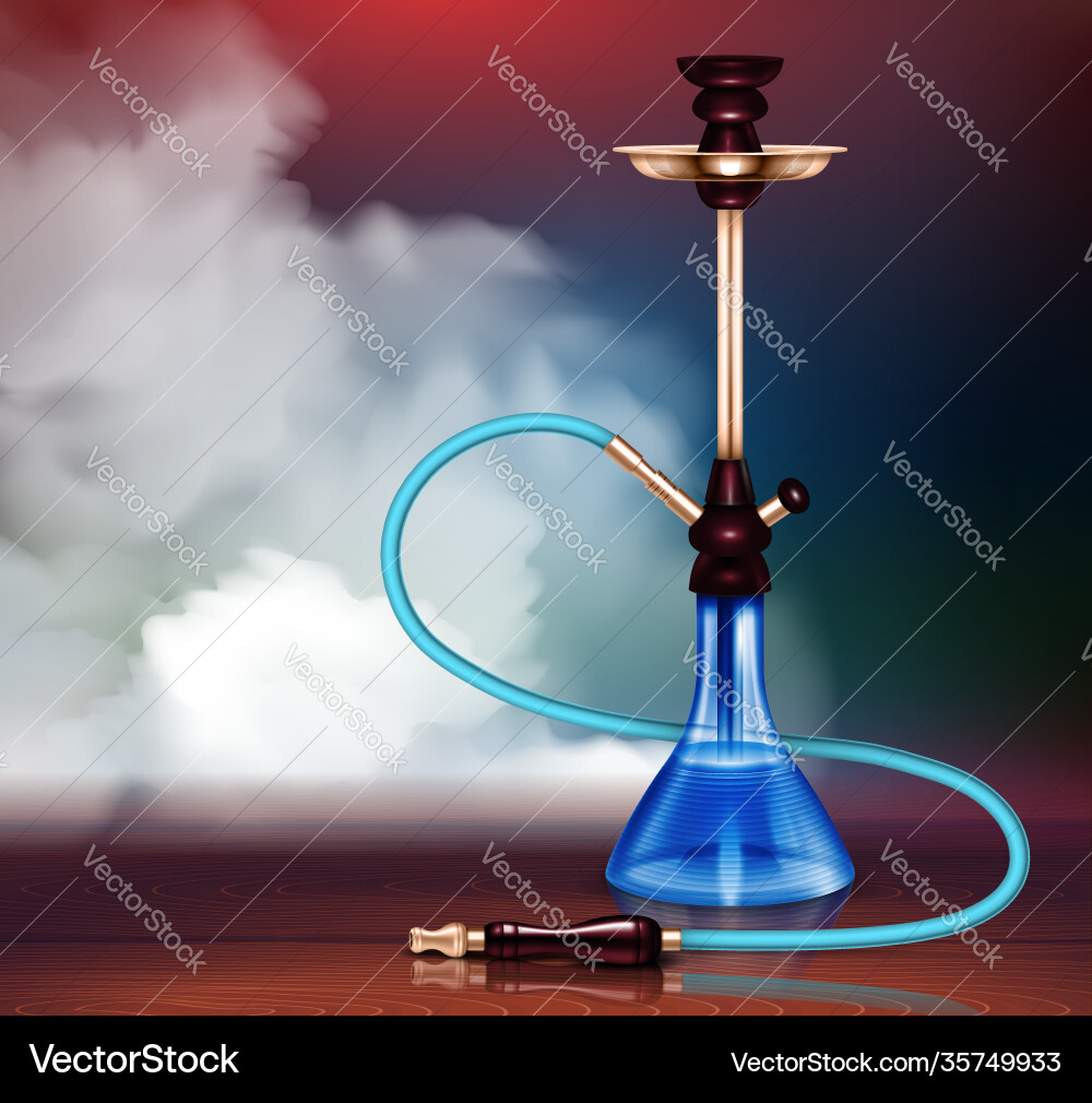 Hookah realistic Royalty Free Vector Image - VectorStock