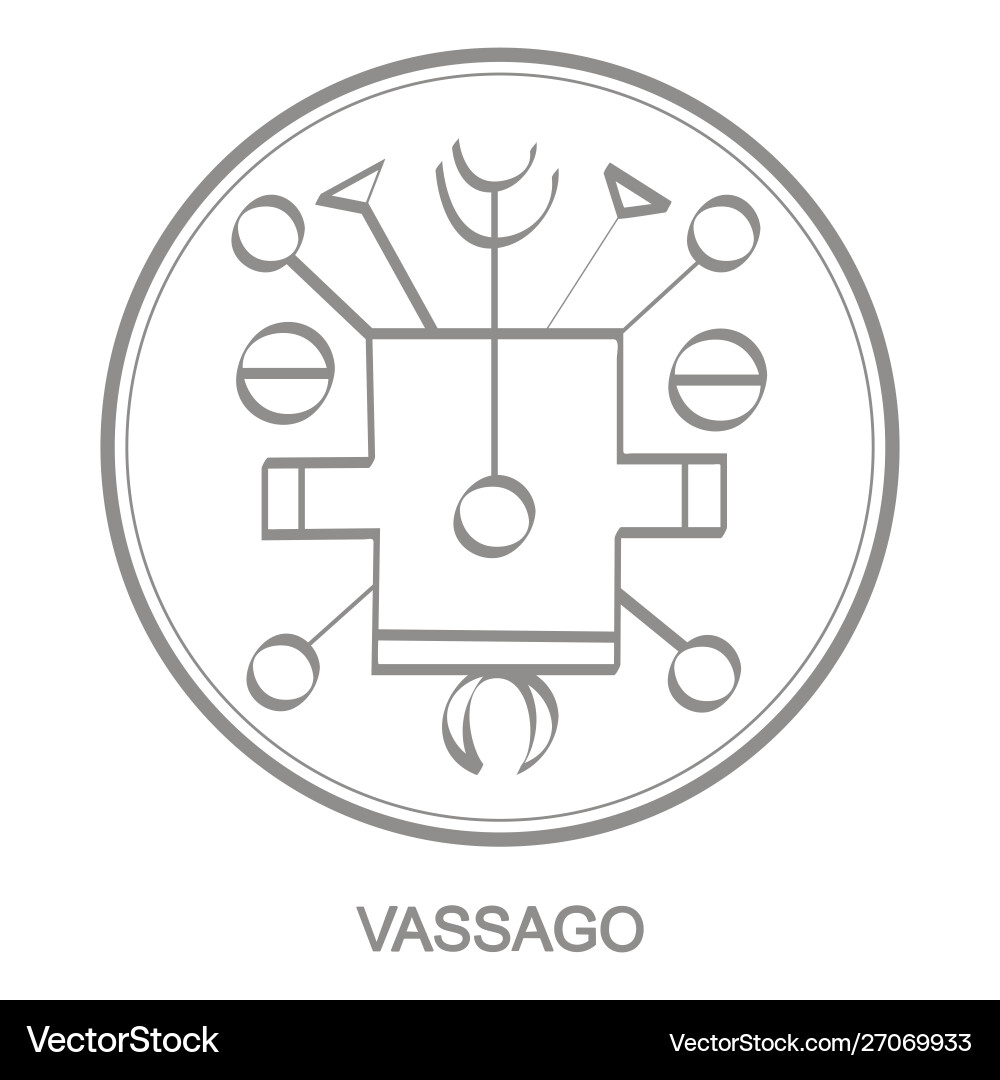 Icon with symbol demon vassago Royalty Free Vector Image