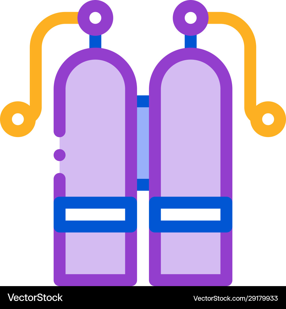 Oxygen cylinder icon outline Royalty Free Vector Image