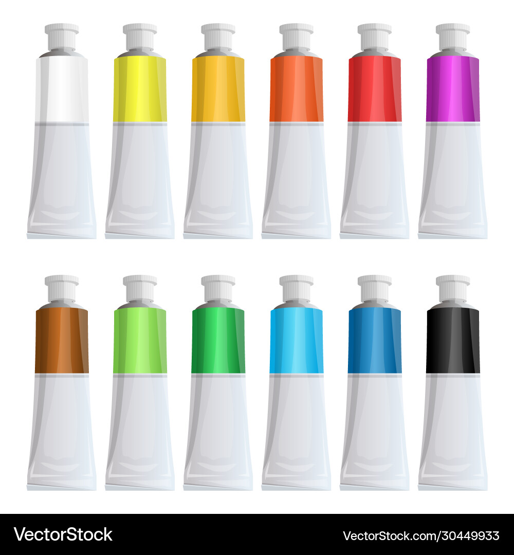 Paint tubes for painting Royalty Free Vector Image