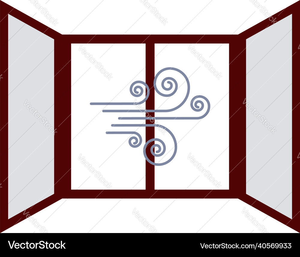 Room ventilation icon Royalty Free Vector Image