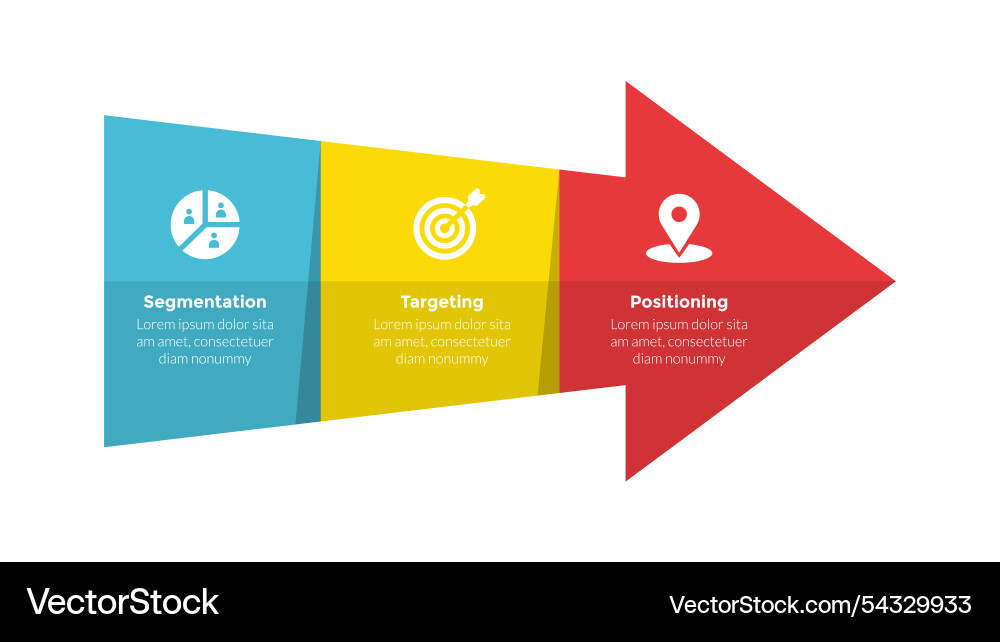 Stp marketing analysis infographics template Vector Image