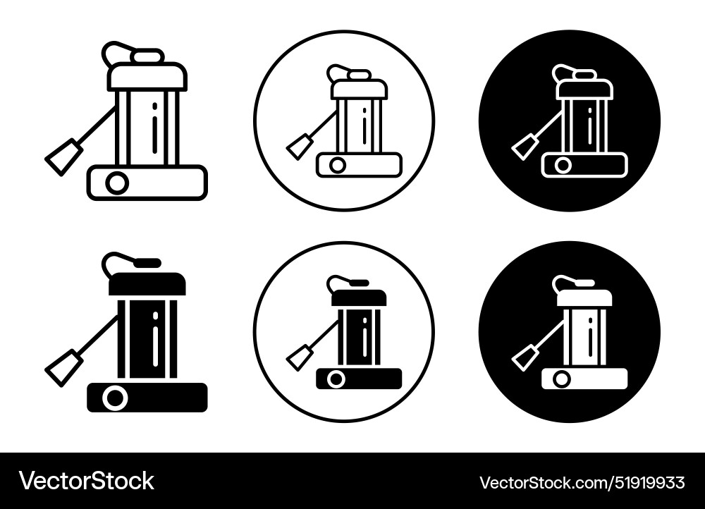 Sump pump icon collection of outline thin line Vector Image