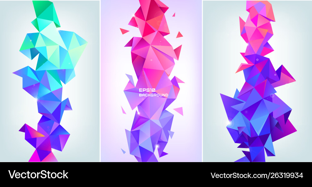 Abstract 3D Geometric Shapes Background Royalty Free Vector