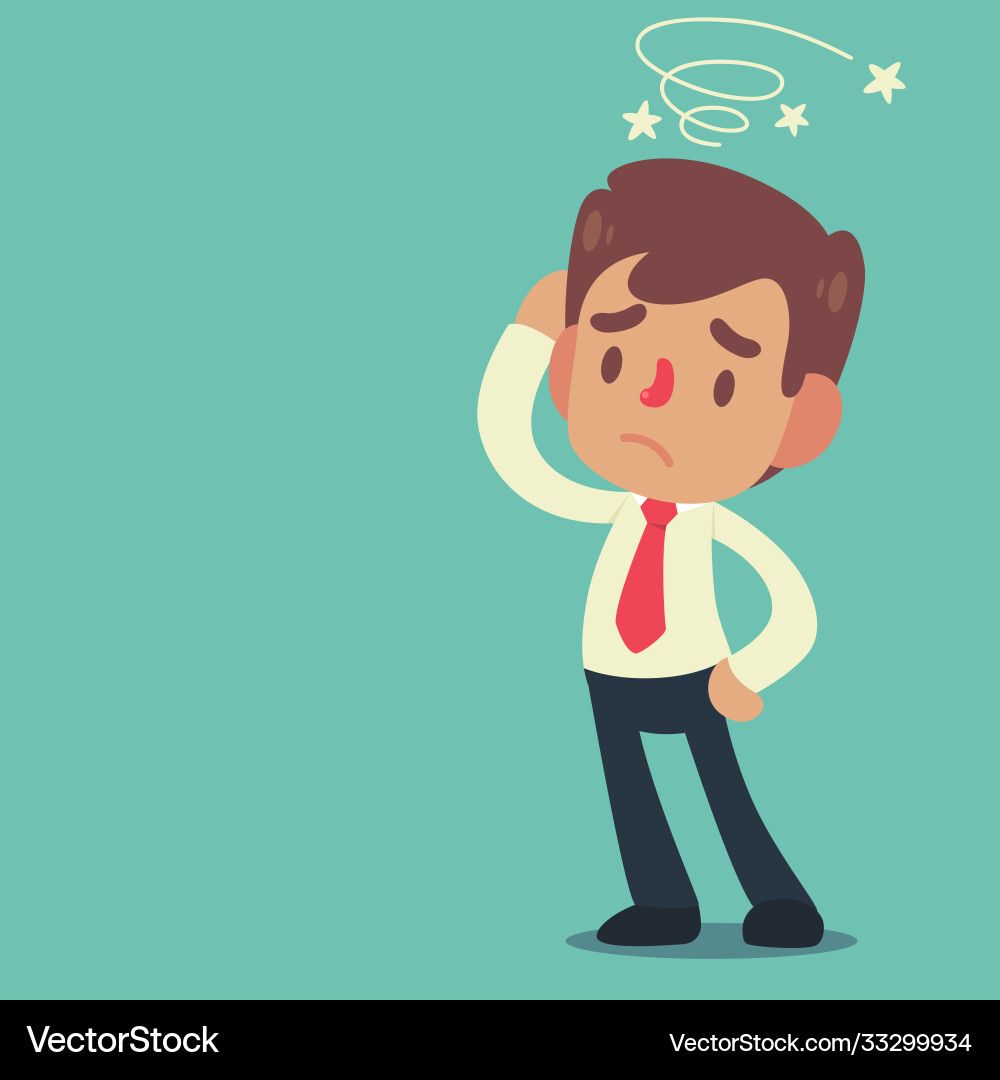 Businessman pose and gestures standing confused Vector Image