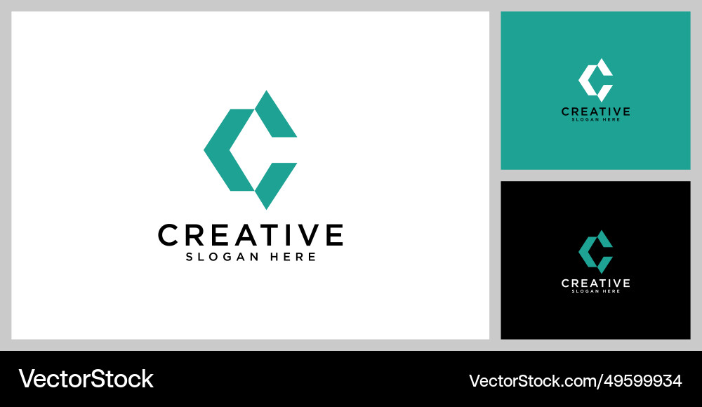 C letter design template Royalty Free Vector Image